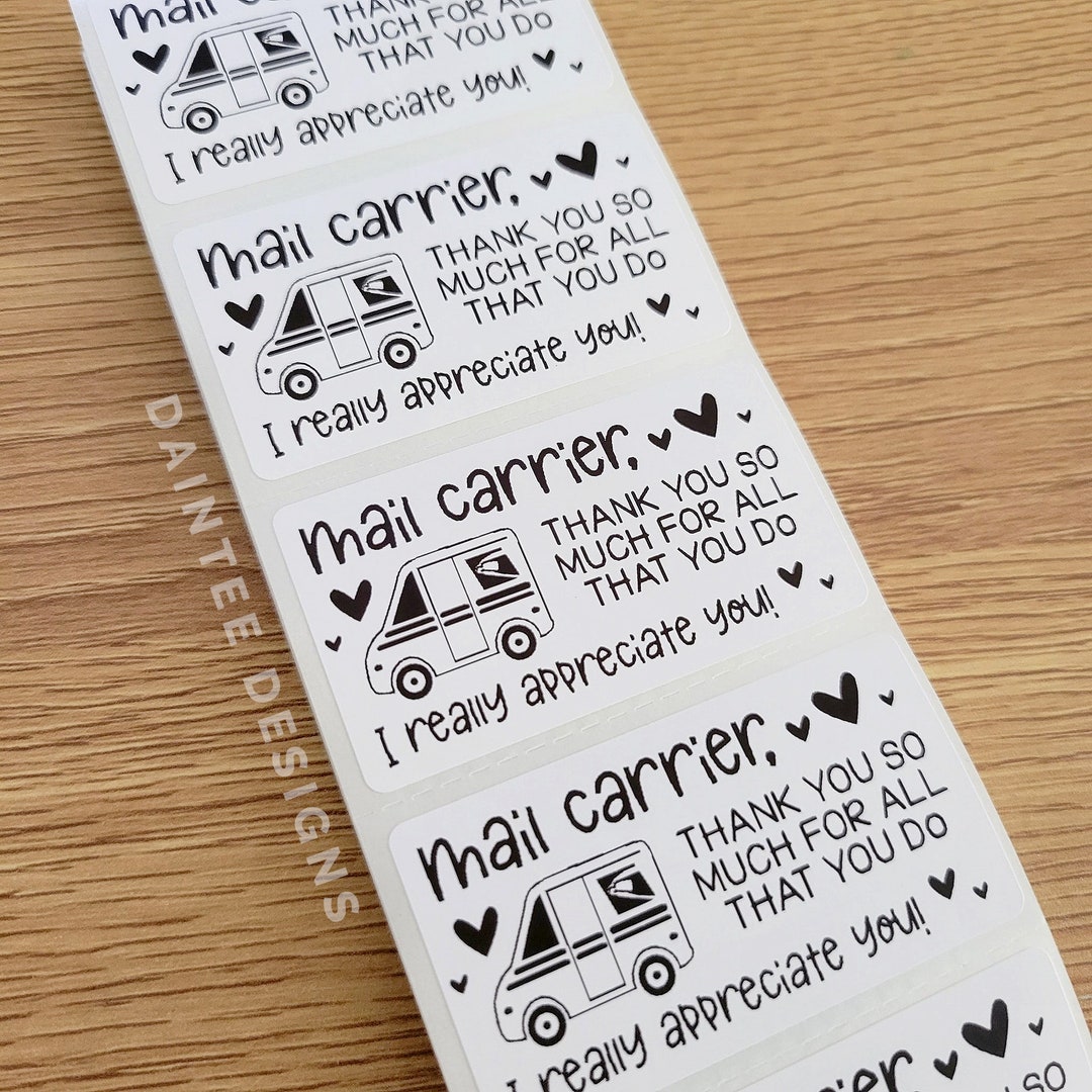 Small Business - Thank You Mail Carrier - Printed Stickers for ...