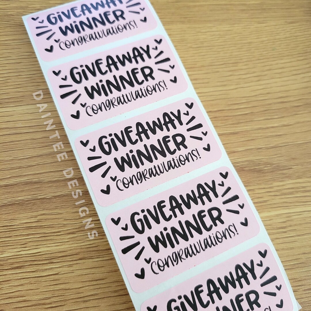 Small Business - Giveaway Winner Congratulations - Printed Stickers for ...