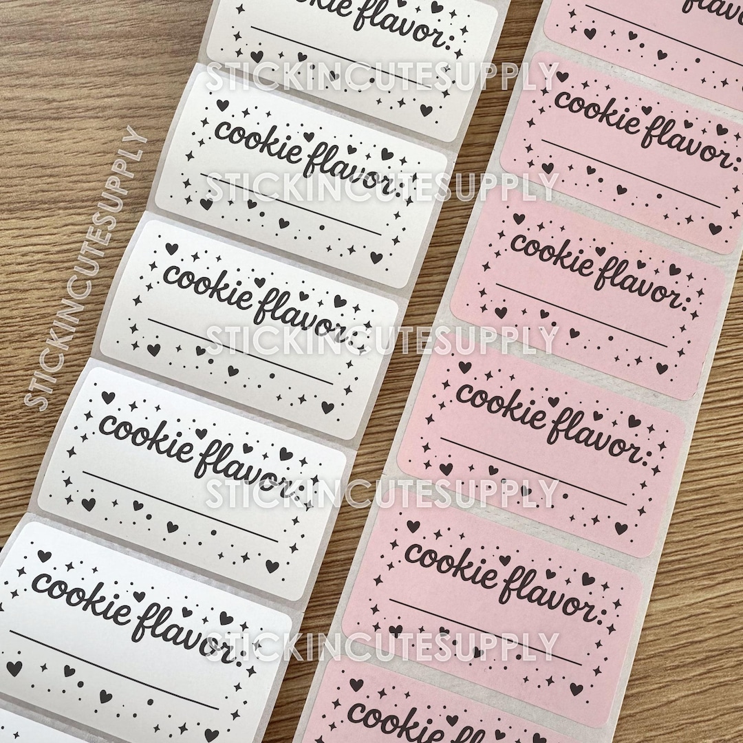 Small Business - Cookie Flavor for Bakers - Printed Stickers for ...