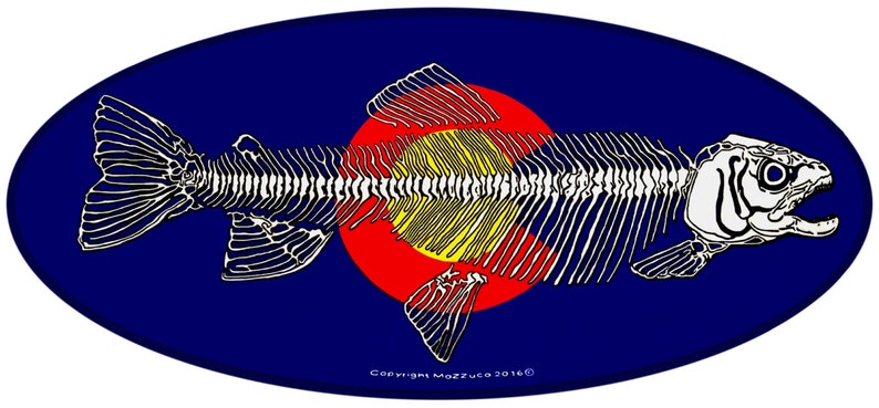 Colorado Lower Price Trout Skeleton Design by Artist Mazzuca ...