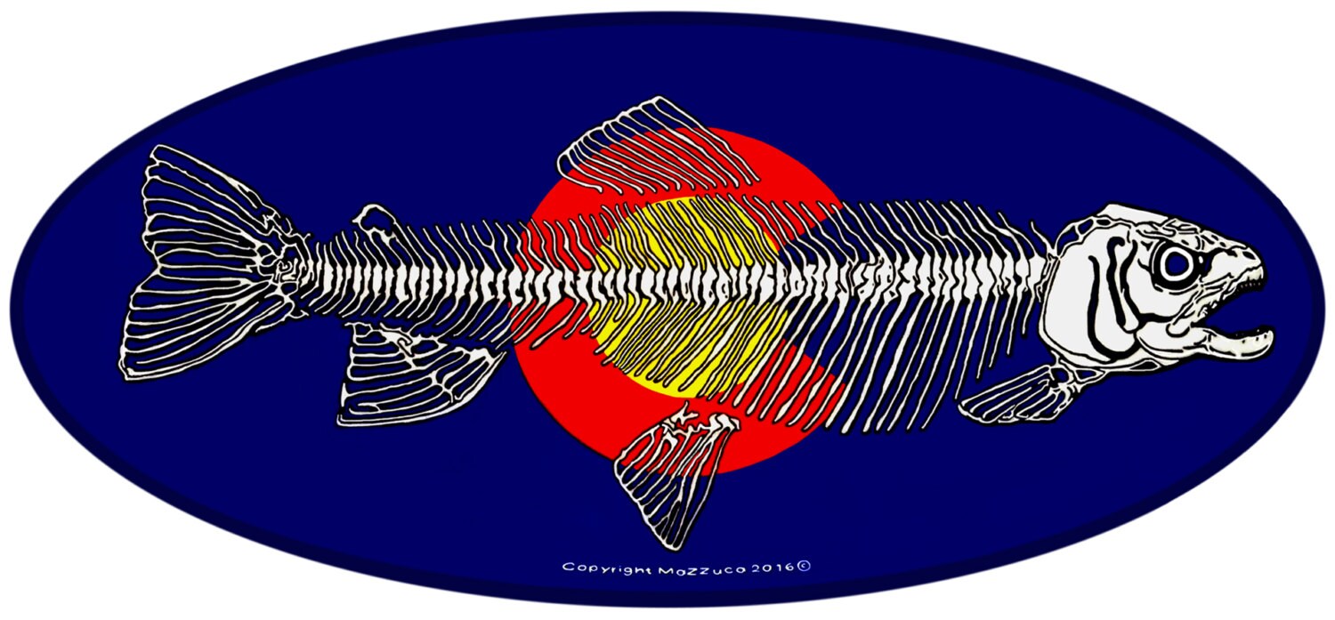 Colorado Lower Price!!* Trout Skeleton Design -by Artist Mazzuca ...