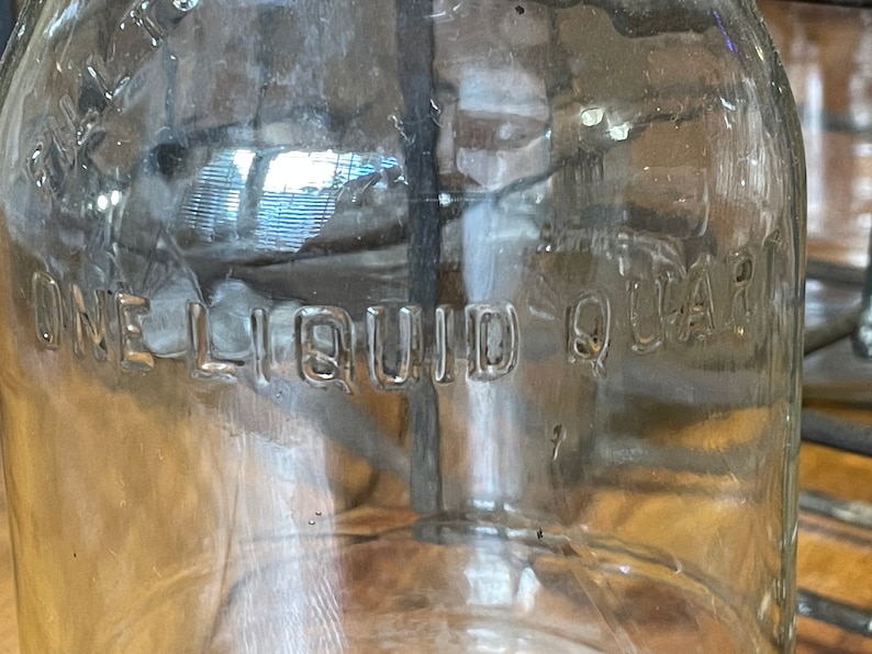 Vintage Glass Quart Oil Bottles With Rack - Etsy