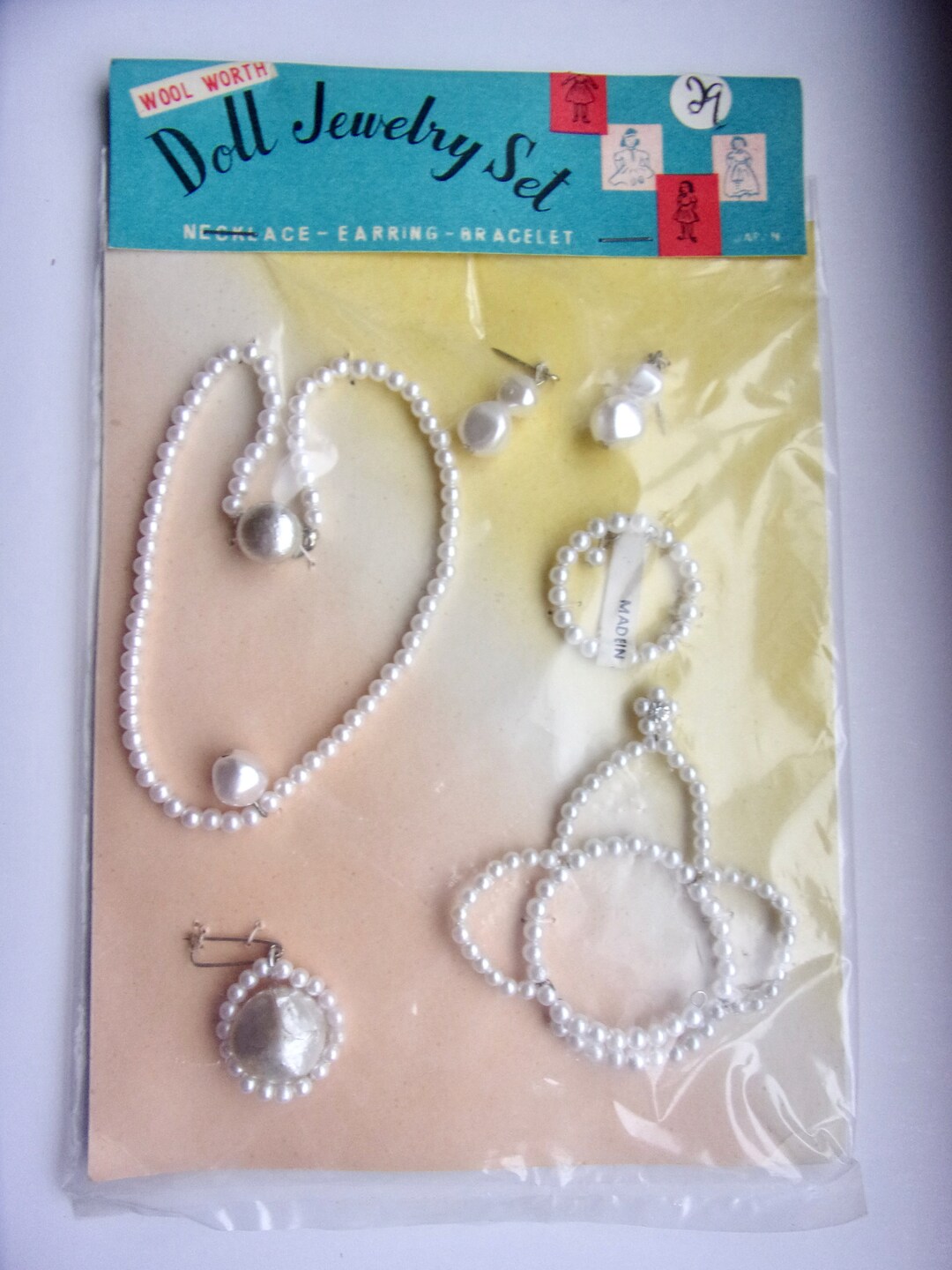 Vintage Pearl Doll Jewelry Set Japan - Etsy