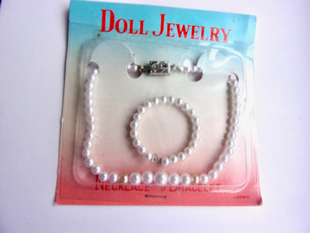 Vintage Pearl Doll Jewelry Set Japan - Etsy