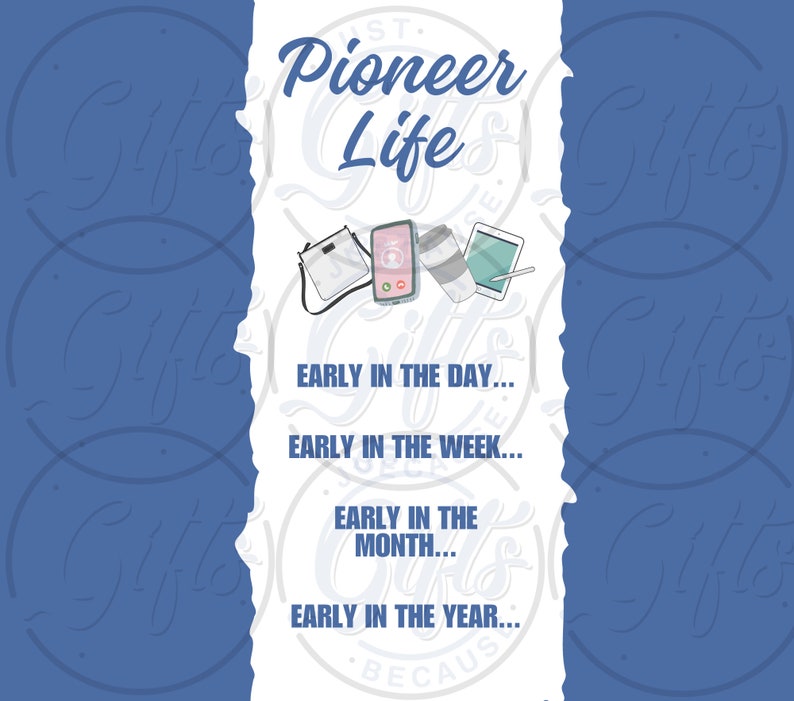 Pioneer Life Jehovah's Witnesses JW 20 Oz. Skinny Tumbler Wrap Blue ...