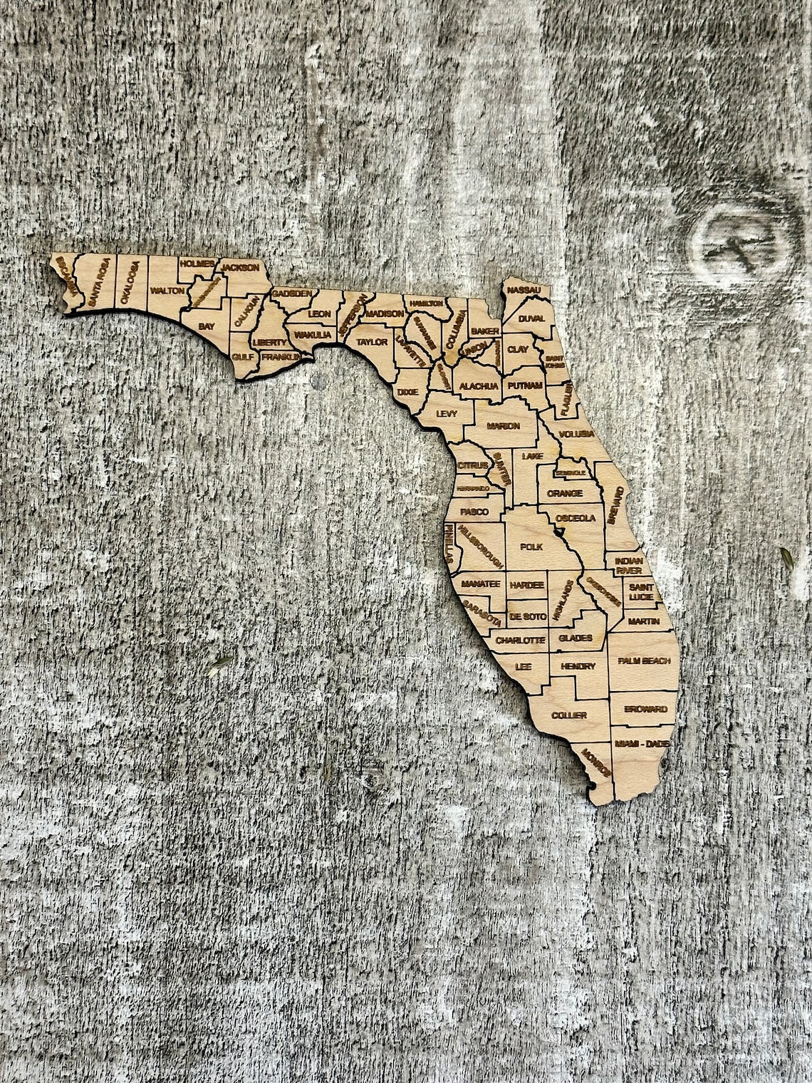 Digital State of Florida With Counties Map SVG, PDF, DXF, & Eps Puzzle ...
