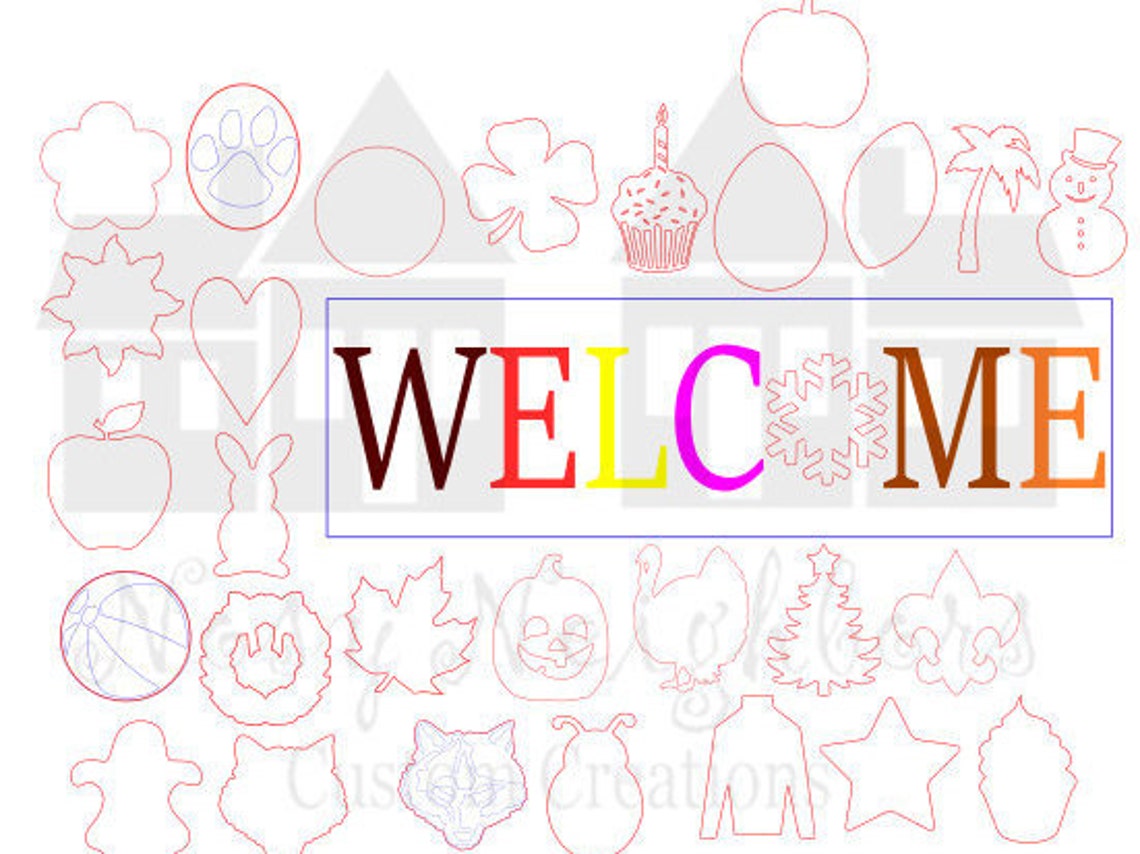 Digital File Kit for Paint Party Laser Files Welcome Sign | Etsy