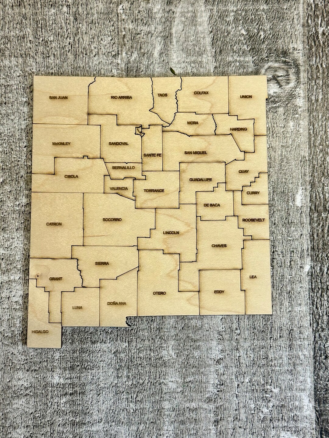 Digital State of New Mexico With Counties Map SVG, PDF, DXF, & Eps ...