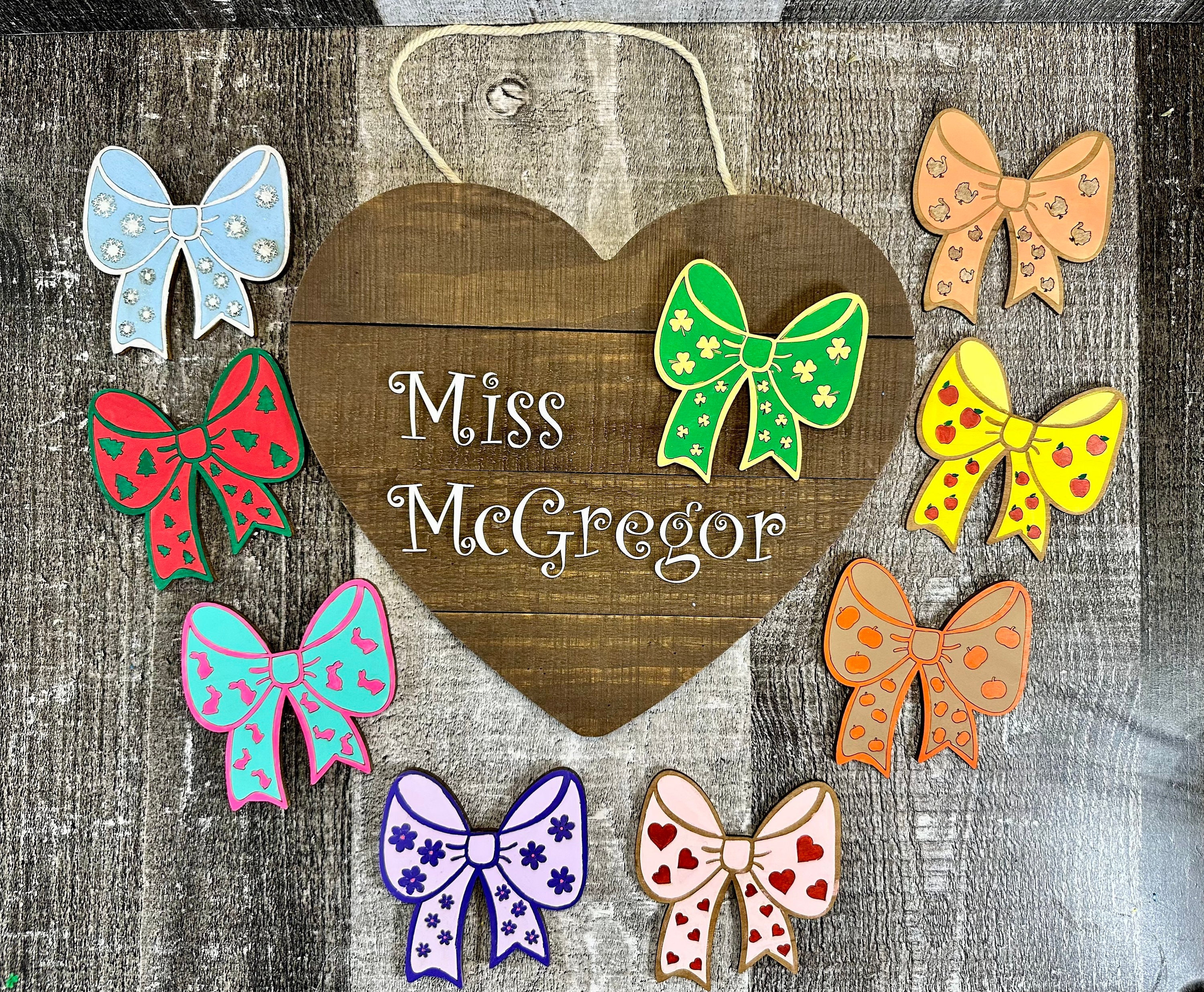 Digital File: Shiplap Heart Sign With Interchangeable Seasonal Bows ...