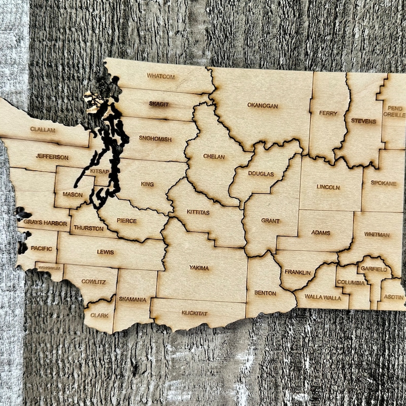 Western Us Map 3d Map - Etsy
