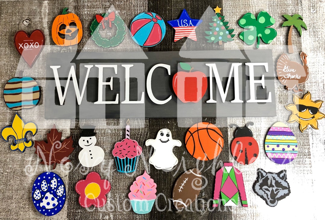 SVG Digital Laser Cutting Files for Welcome Sign Changeable Sign, Paint ...