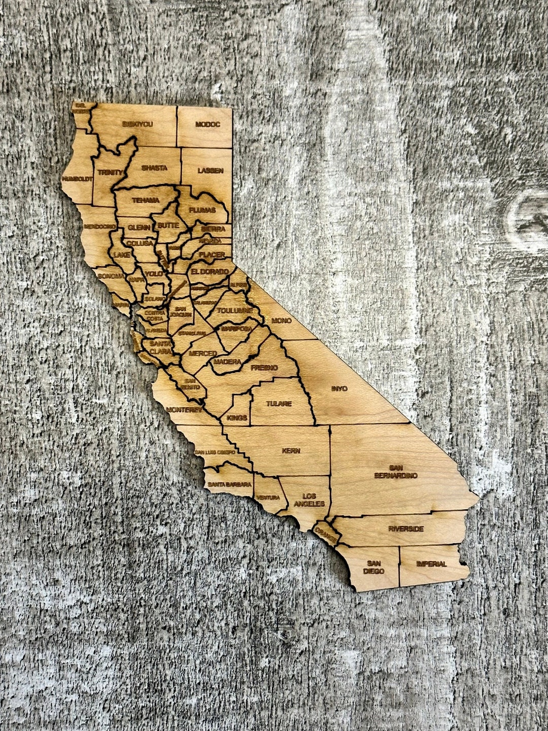 Digital State of California With Counties Map SVG, PDF, DXF, & Eps ...