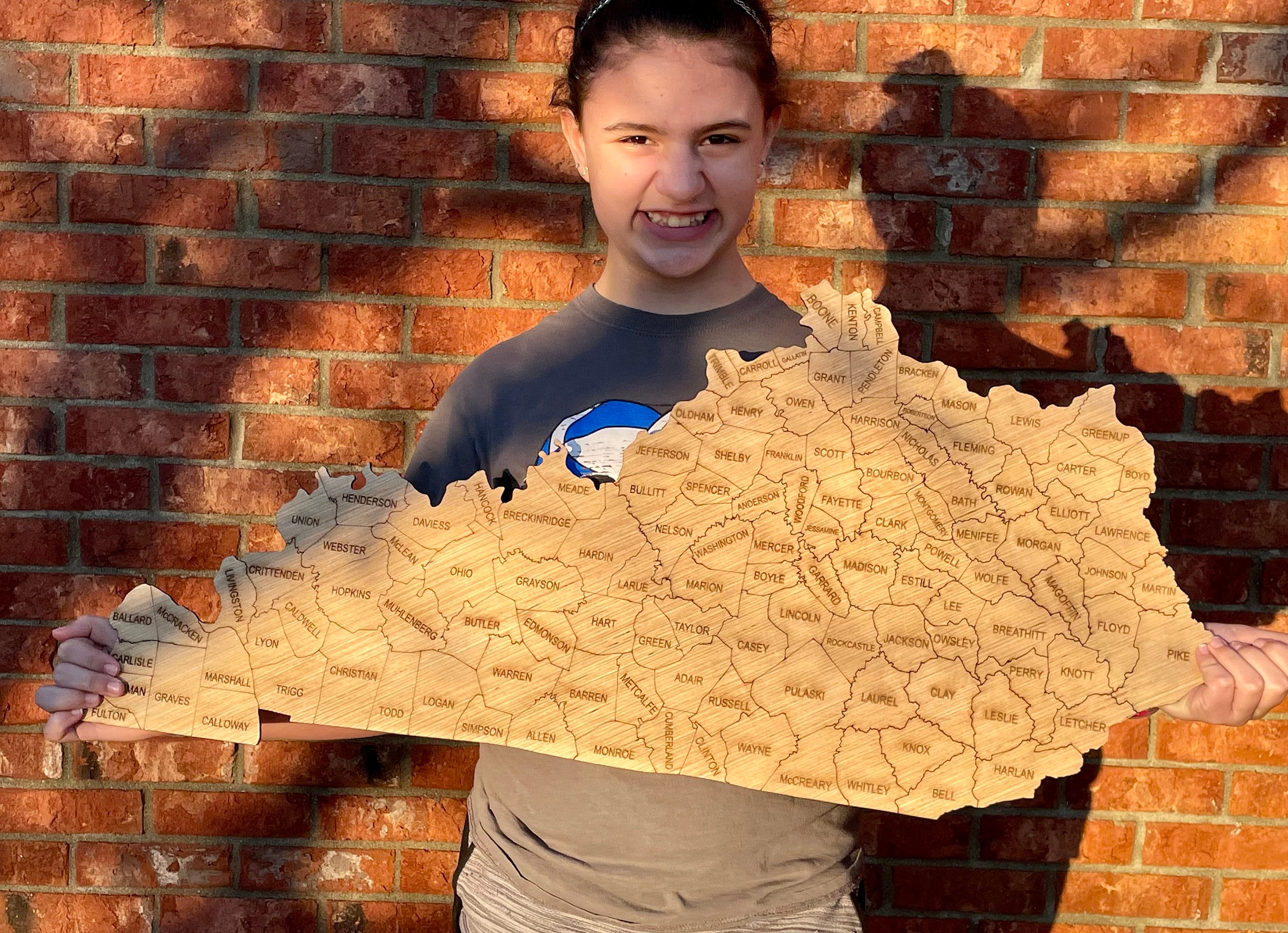 Digital State of Kentucky With Counties Map SVG & PDF Puzzle File ...