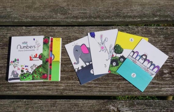 Numbers for Kids Flash Cards First Words Numbers in English | Etsy