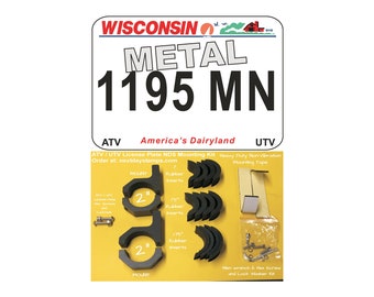 Wisconsin ATV / UTV State Engraved License Plates Ships - Etsy