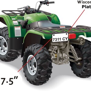 Wisconsin ATV / UTV Engraved Standard Plates. Exceeds Wisconsin 2025 ...