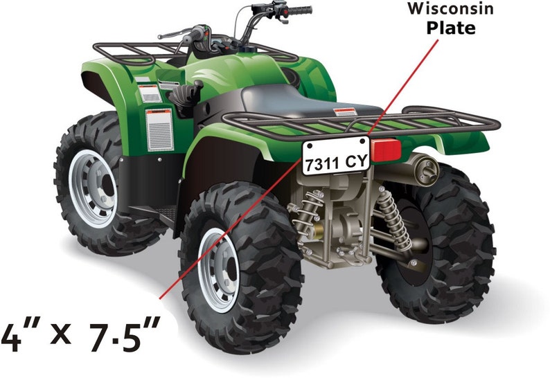 Wisconsin ATV / UTV ENGRAVED Standard License Plates for - Etsy