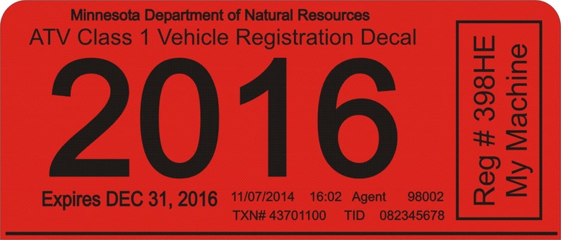 Wisconsin ATV / UTV ENGRAVED Standard License Plates for | Etsy