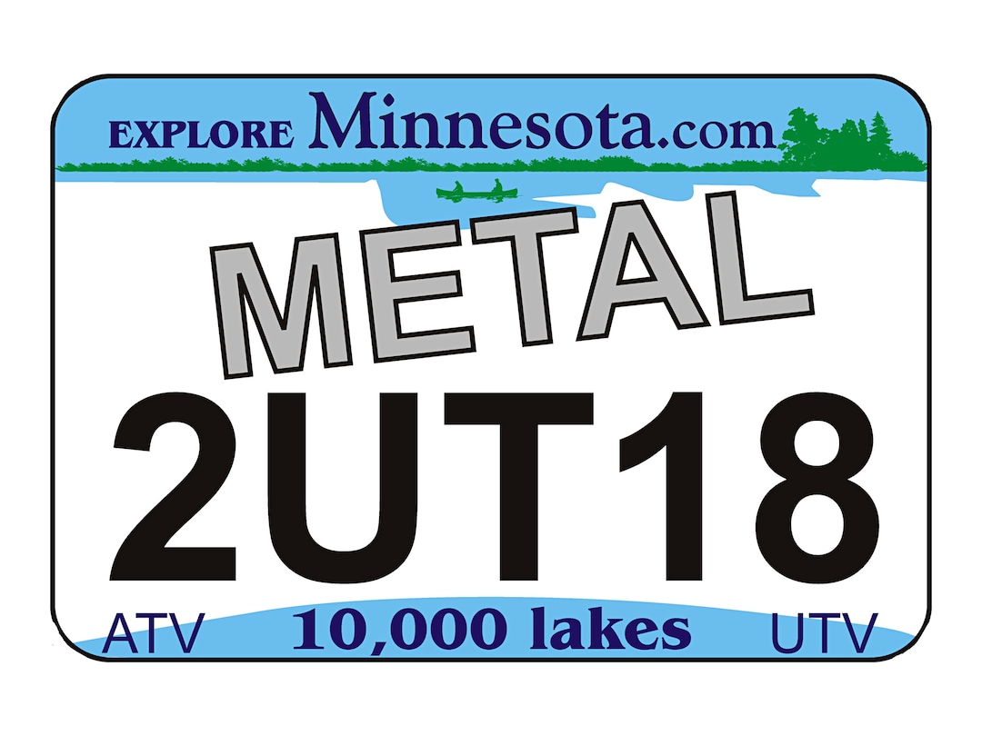 Minnesota ATV / UTV License Plate Metal - Ships Today - 2025 Best ...