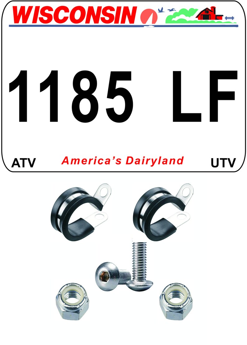 Wisconsin ATV / UTV State Engraved License Plates - Ships Today! - 2025 ...