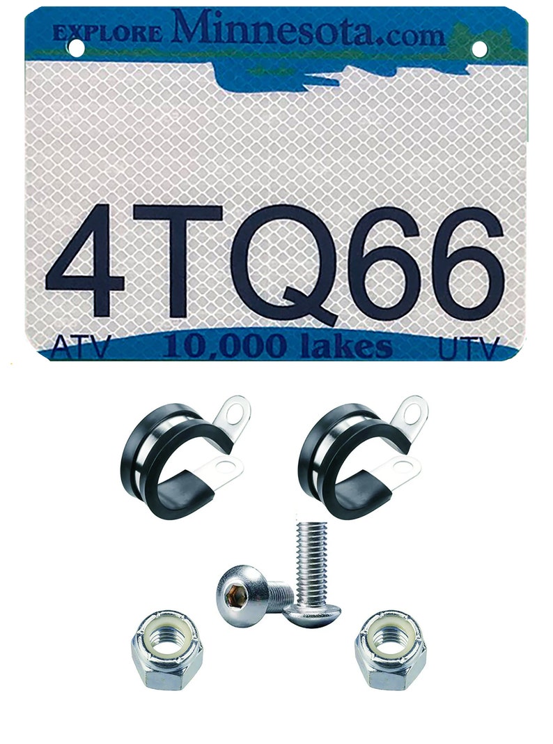 Minnesota ATV UTV License Plate | Reflective Metal | 2026 DNR Approved ...