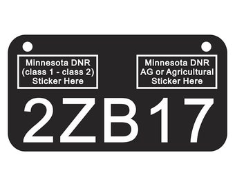 Minnesota ATV Plate, Metal UTV License Plate, Northern Lights - Etsy