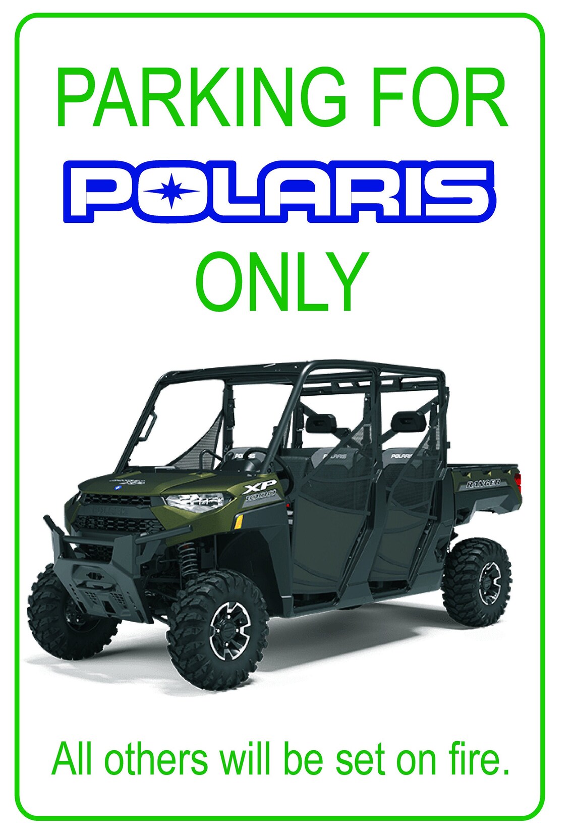 Polaris XP 1000 Authentic Parking Sign | Etsy