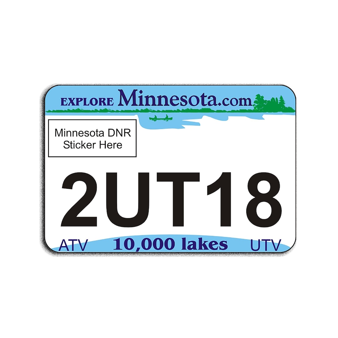 Minnesota ATV UTV Engraved License Plate | DNR Approved 2026 ...