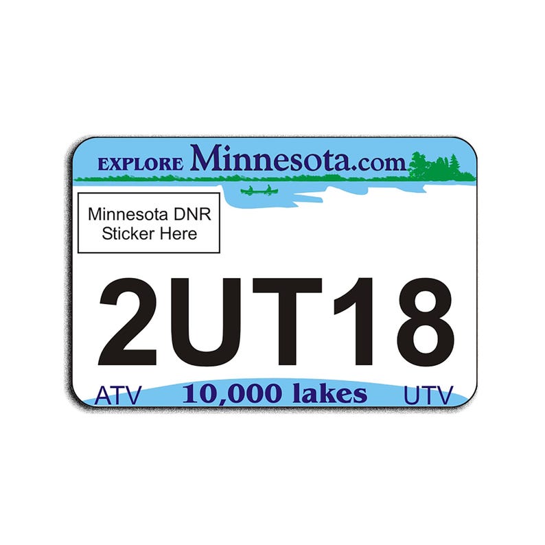 Minnesota ATV UTV Engraved License Plate | DNR Approved 2026 ...