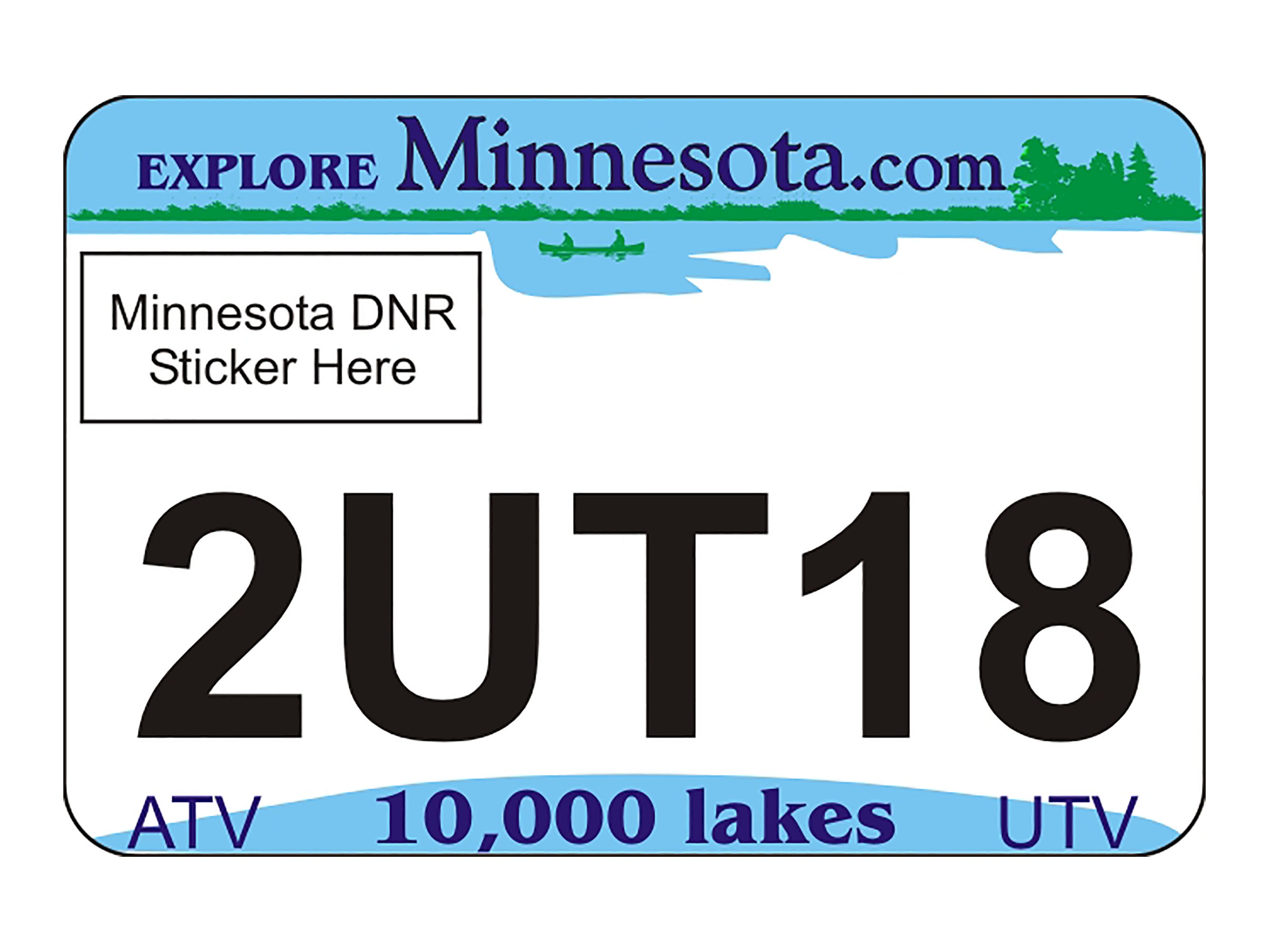 Minnesota ATV / UTV State Engraved License Plates Ships - Etsy