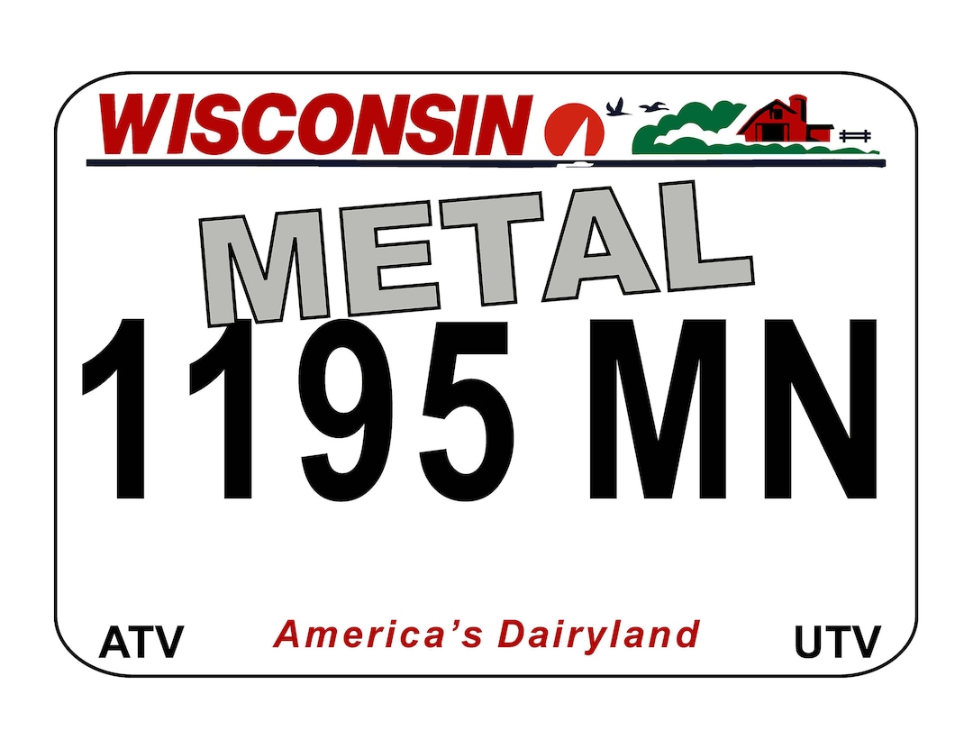 Wisconsin ATV / UTV License Plate Metal - Ships Today! - A 2025 Best ...