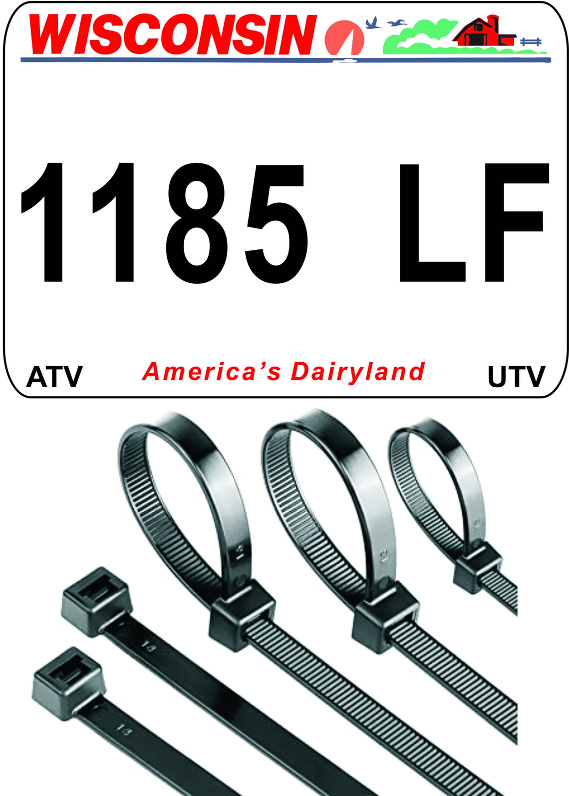 Wisconsin ATV / UTV State Engraved License Plates - Ships Today! - 2025 ...