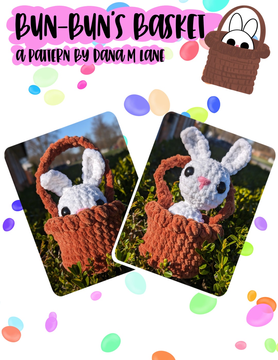 Bun-bun’s Easter Basket Peek-a-boo Plush Crochet Pattern - Etsy