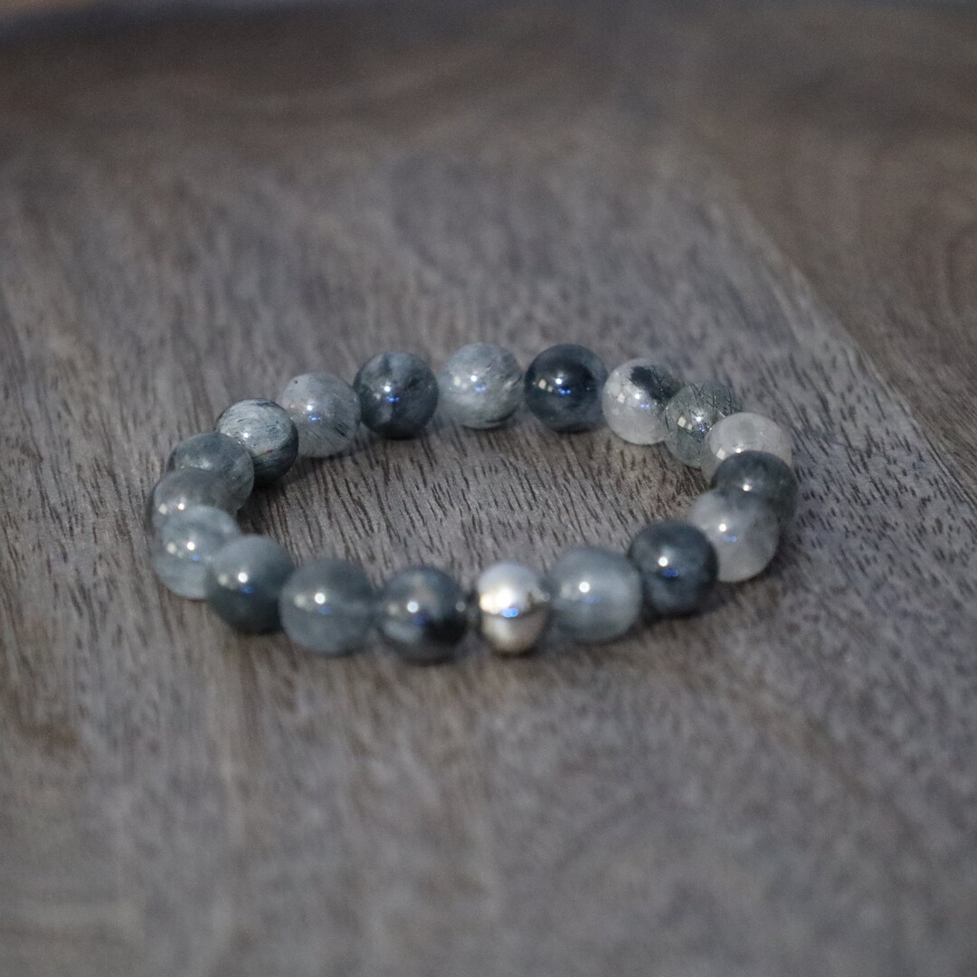 Handmade 10 Mm Rare Blue Rutilated Quartz Gemstone Smooth - Etsy