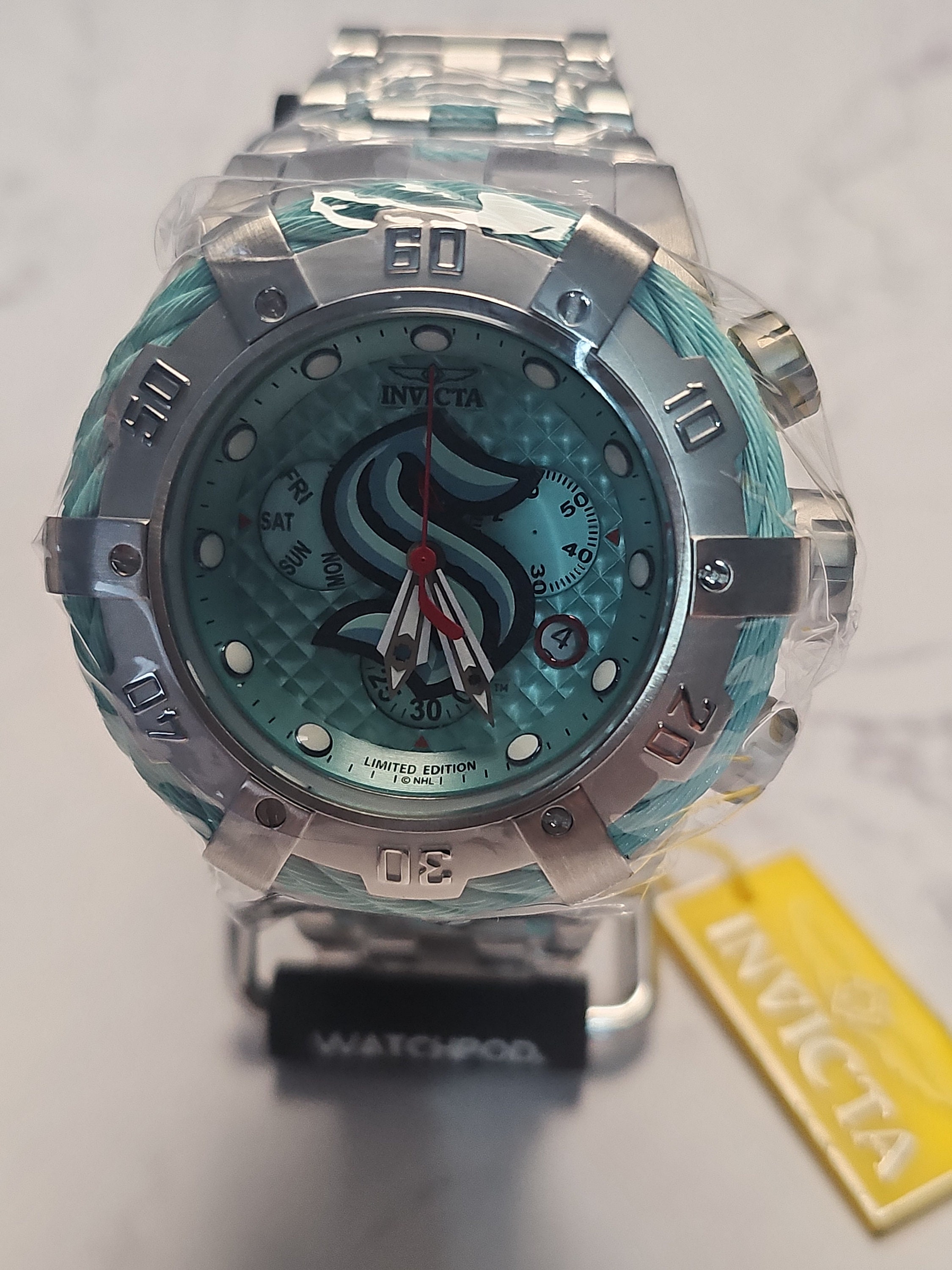 Invicta Grand Bolt 53mm SEATTLE KRAKEN NHL Men's Quartz Watch 42019 - Etsy