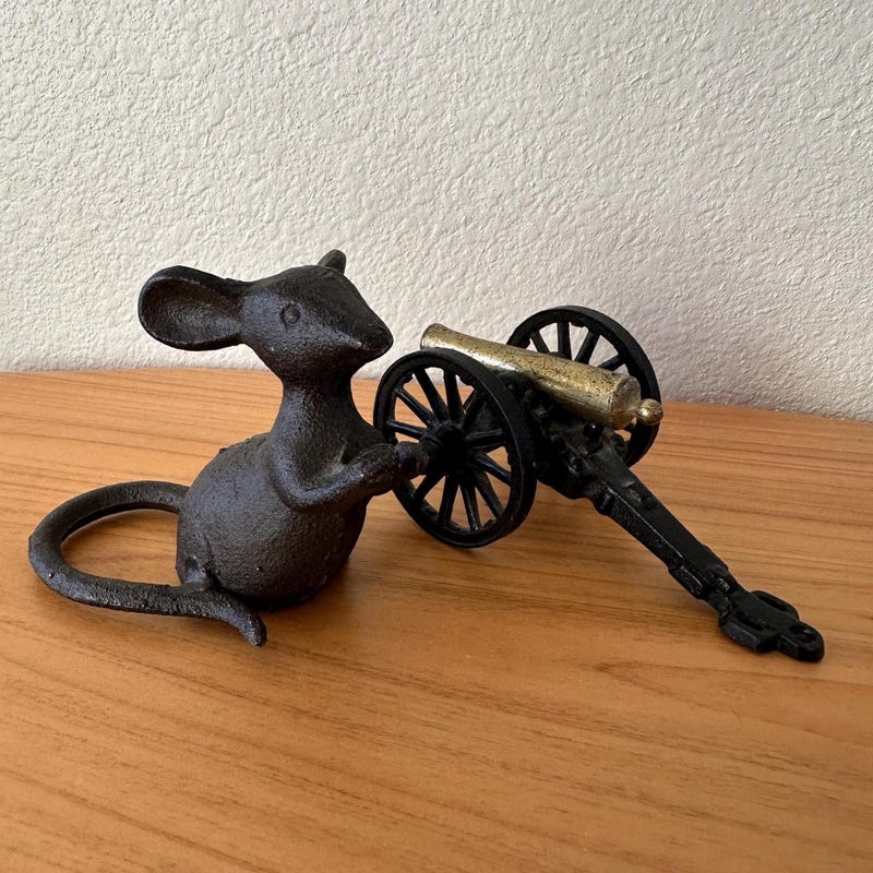 Vintage Brass Cannon Toy - Etsy