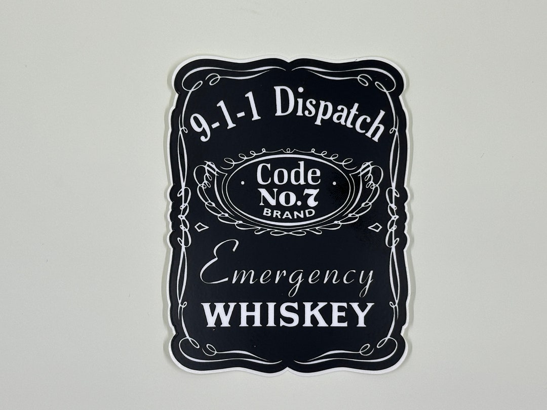 Emergency Whiskey Die Cut Vinyl Sticker - Etsy