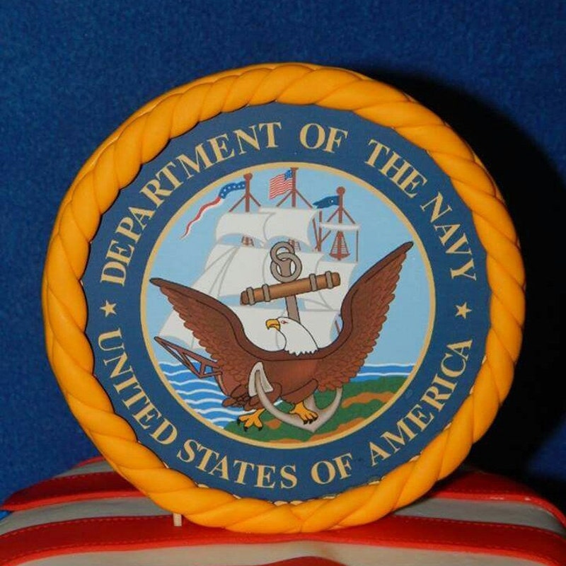 Navy Cake Topper - Etsy