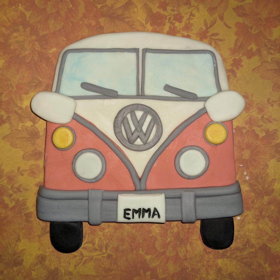 Fondant Volkswagen Bus Van Cake Topper - Etsy