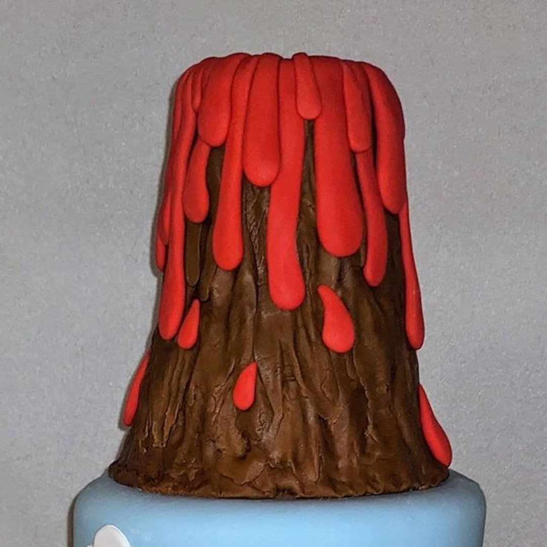 Fondant Volcano Cake Topper 3d Large - Etsy