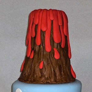 Fondant Volcano Cake Topper 3d Large - Etsy