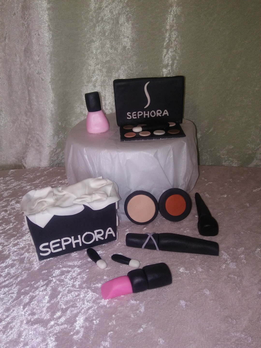 Makeup Fondant Cake Topper 11 Pc Set - Etsy