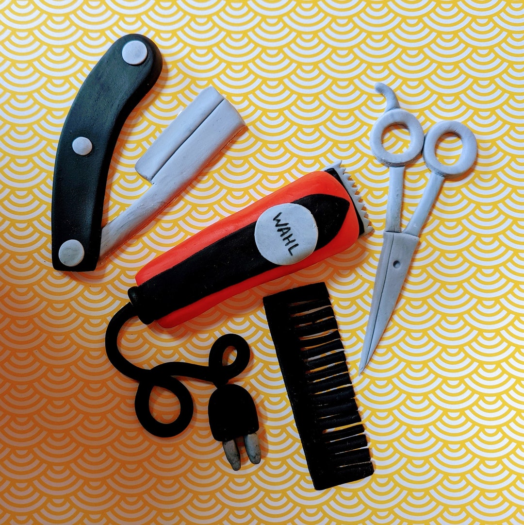 Barber Hair Dresser Fondant Cake Toppers - Etsy