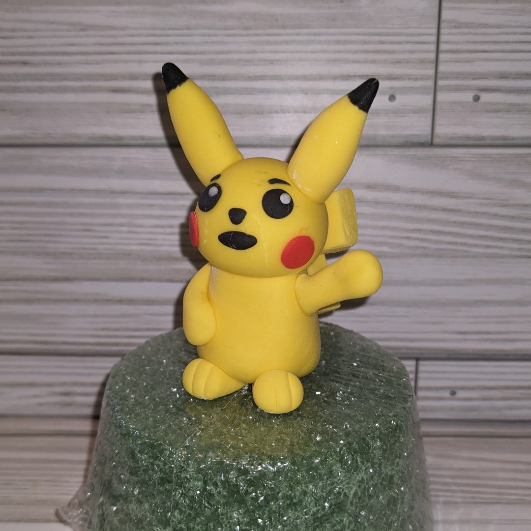 Pikachu Pokemon Inspired Fondant Cake Topper - Etsy