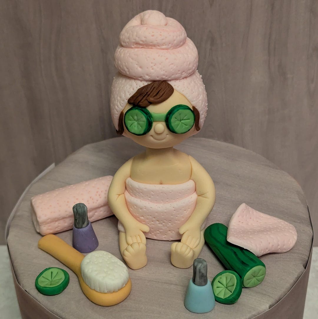 Spa Relaxation Holiday Fondant Cake Toppers 9 Piece Set - Etsy