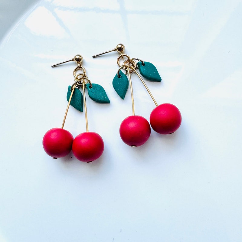 Cherry Earrings - Etsy