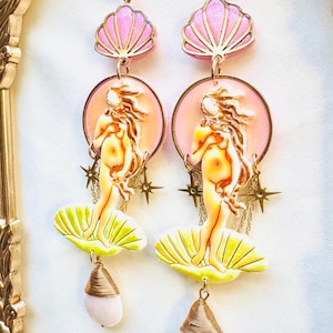 Venus Earrings | Aphrodite Earrings | Greek Goddess Earrings | Polymer Clay Earrings | Vintage ...
