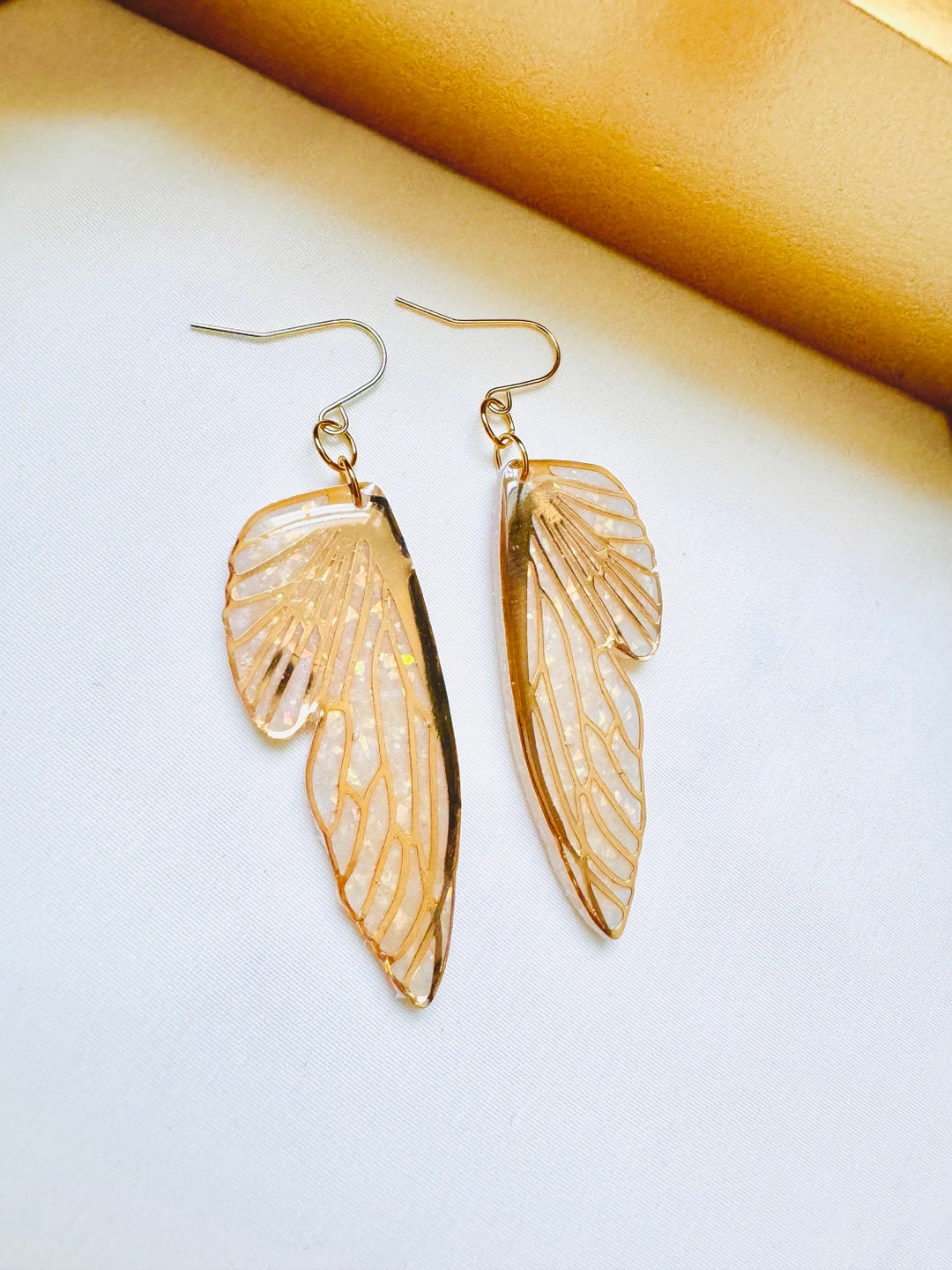 Cicada Wing Earrings Insect Cicadas Wing Earrings Polymer Clay Earrings ...