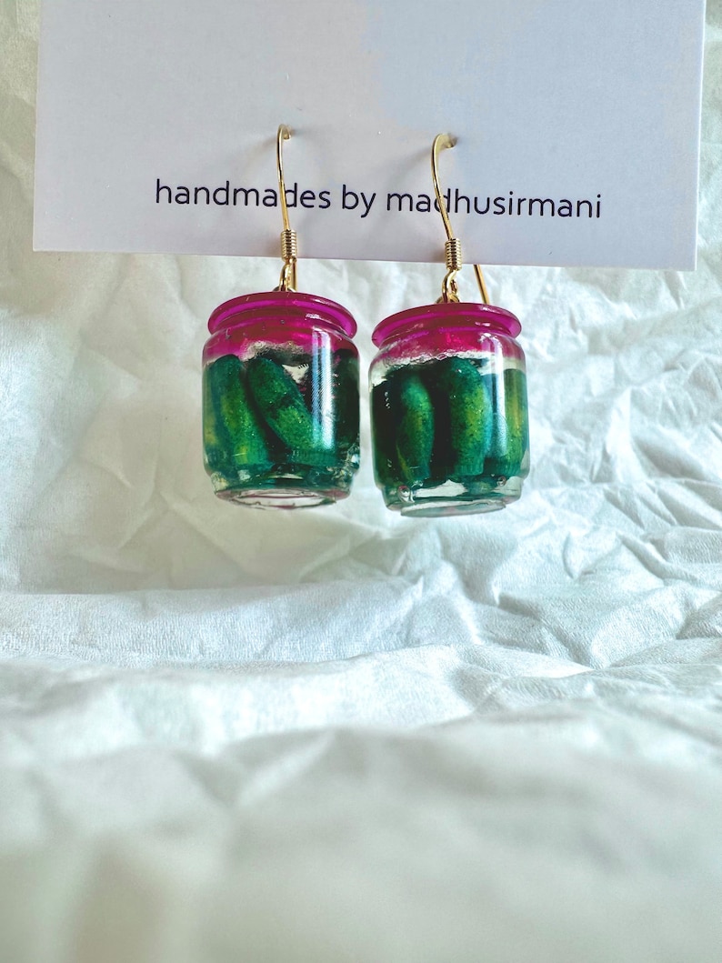 Cucumber Pickle Earrings Food Earrings Pickles Polymer Clay Earrings - Etsy