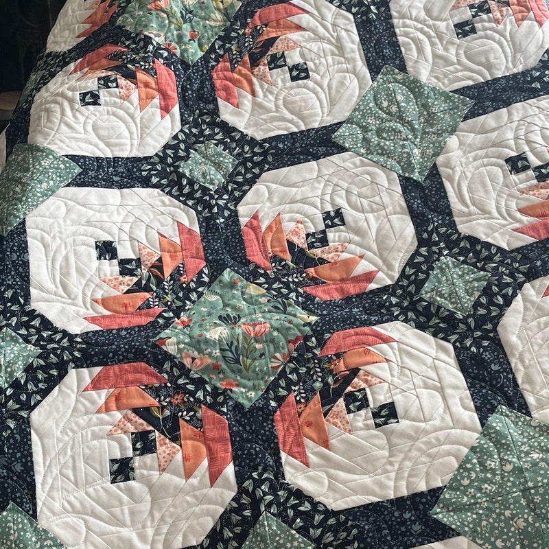 Patchwork Blooms Quilt Kit - Etsy